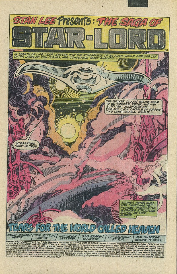 MARVEL SPOTLIGHT V.2 # 7 NM 1980 STAR-LORD MARVEL COMICS *Ship Free w ...