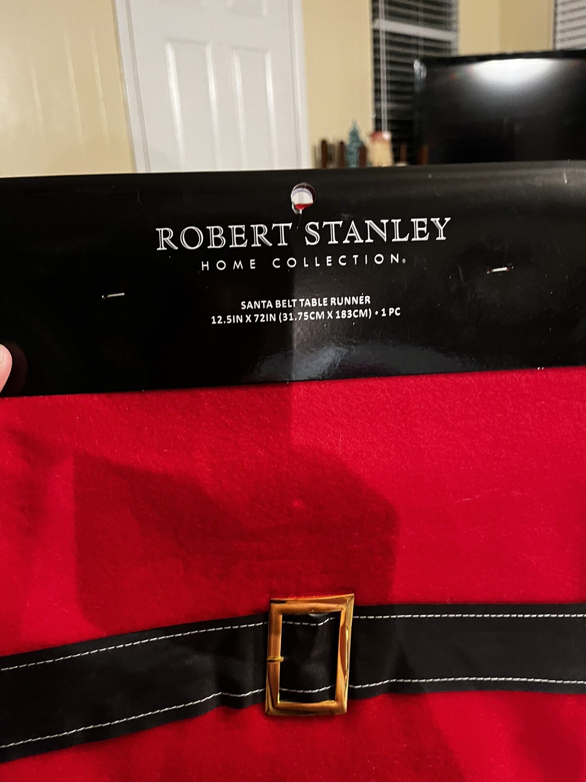 Robert Stanley Home Collection Santa Belt 72" Christmas Table Runner ...