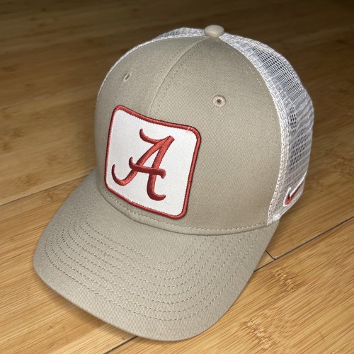 Nike Classic 99 Alabama Crimson Tide Bama Stone Tan Patch Mesh Snapback ...