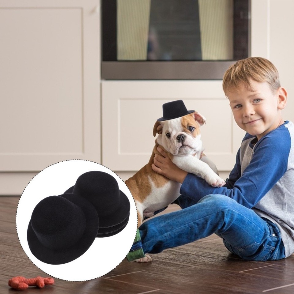 6pcs Felt Doll Hats Creative Snowman Doll Mini Wide Brim Hats DIY Photo ...