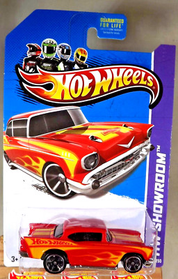 2013 Hot Wheels #196 HW Showroom-HW Garage '57 CHEVY Red w/Black MC5 ...