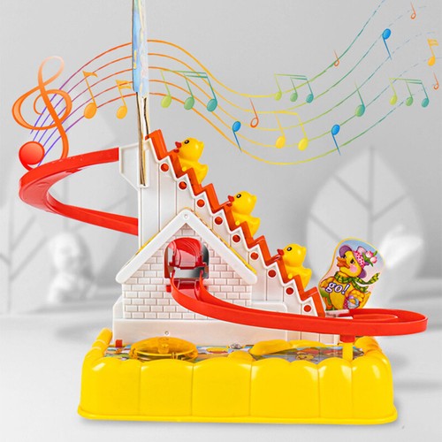 Little Duck Slide Toy Electric Educational Music Track Toy Climbing ...