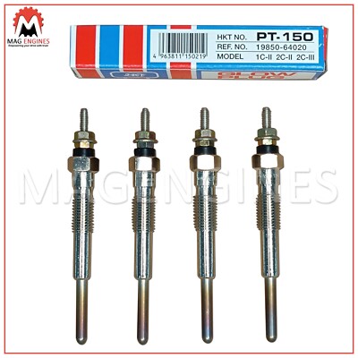 19850-64020 HEATER GLOW PLUG SET TOYOTA 1C 2C & 2C-T FOR CAMRY COROLLA ...