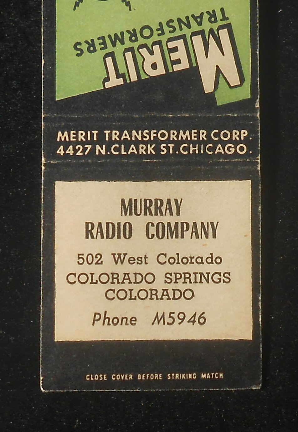 1940s Murray Radio Company Merit Transformers Chicago Colorado Springs ...