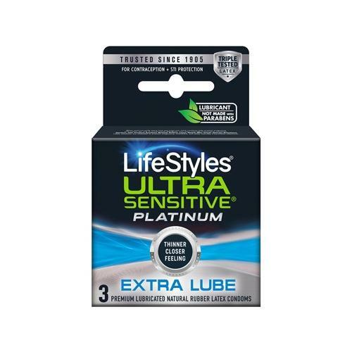 Lifestyles Ultra Sensitive Platinum Extra Lube 3 Pack for sale online ...