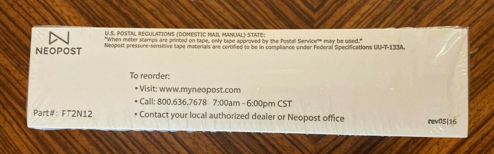 NEOPOST Meter Approved Tape Strips 300 Count Single Labels Part# PT2N12 ...
