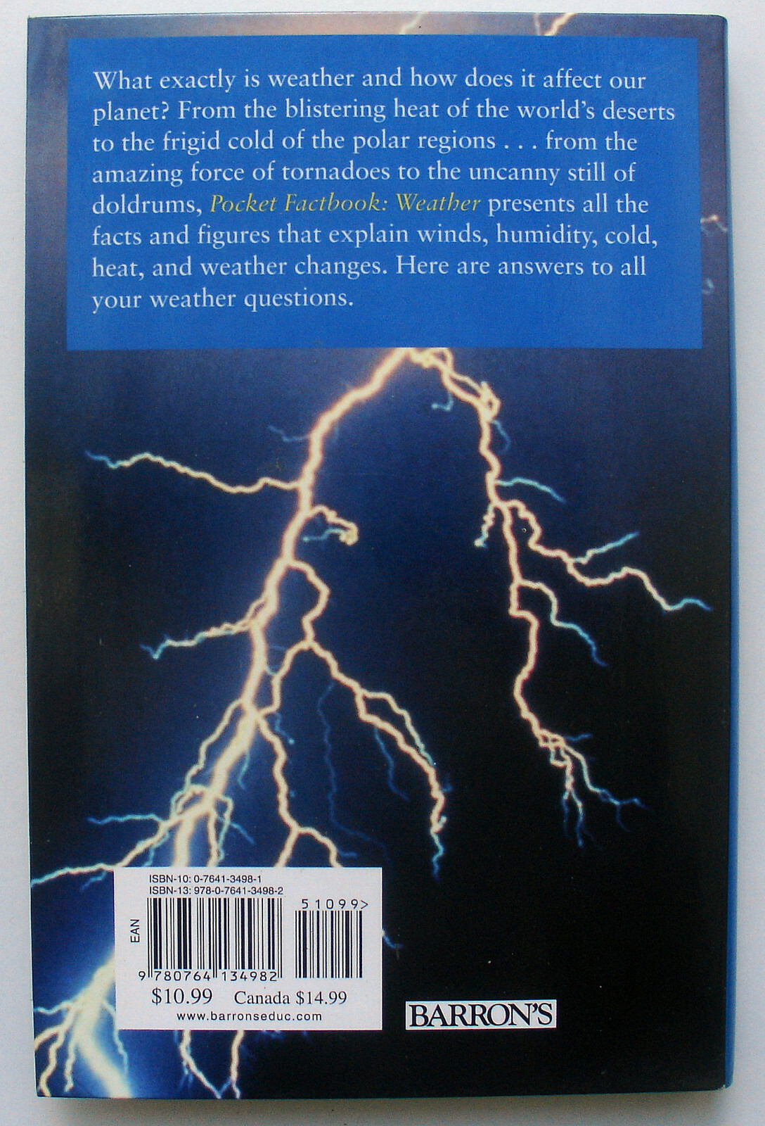 Barron's Pocket Factbook: Weather : Essential Facts about the Earth's ...