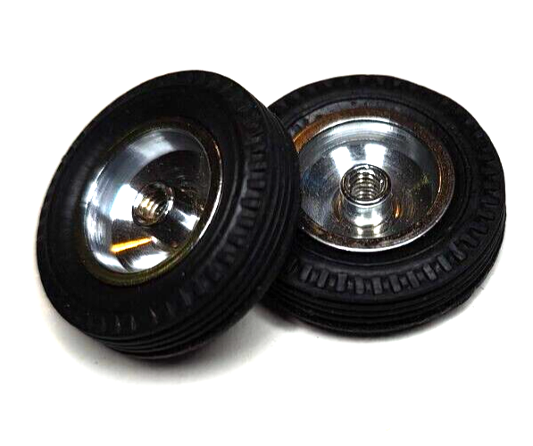 Vintage wheels. 25.5mm dia. x 7.25 mm wide. 1" X 9/32" 5-40 threaded ...