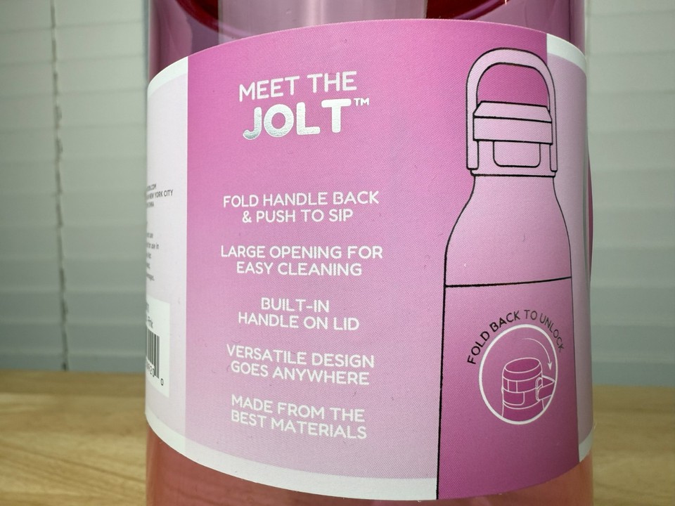 Manna Jolt Shatter-Proof Tritan Water Bottle 50 oz/ 1.5 L - Pink | eBay UK