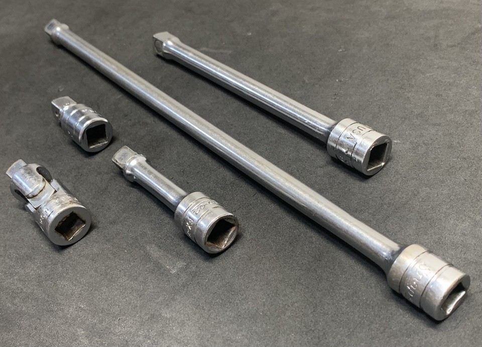 Snap On Tools 5pc 3/8" Drive Extension Set w/swivel Adapter Extensions ...