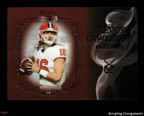 2021 Wild Card Matte Smoking Guns Silver #MSG1 Trevor Lawrence RC ...