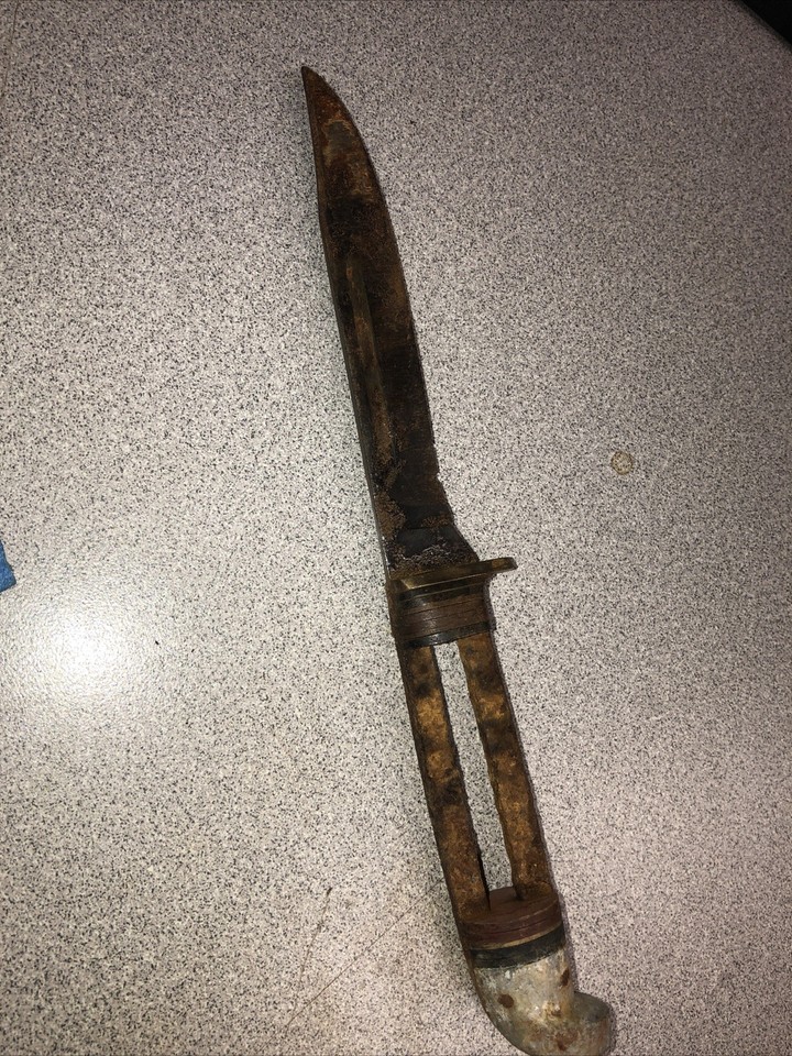 Rusty Hunting Knife For Parts Repair Restoration Western ? | eBay