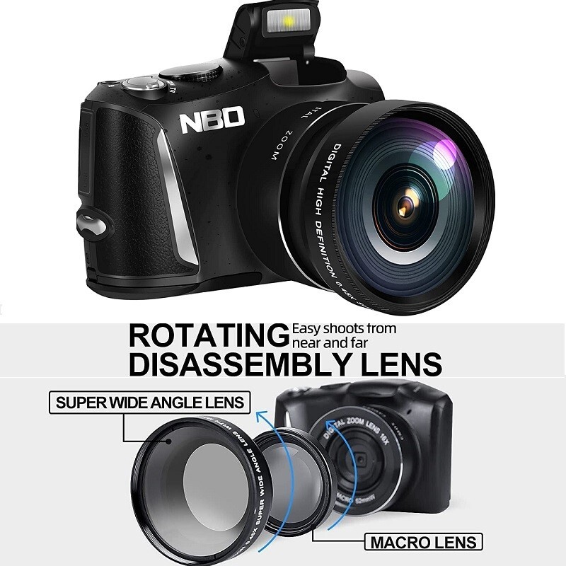 NBD Digital Camera 4K Ultra HD 48MP 16X with Wide Angle & Macro Len For ...