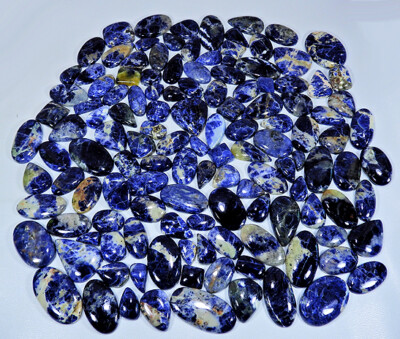 NATÜRLICHER BLAUER SODALITH MIX FORM CABOCHON LOSER EDELSTEIN ...