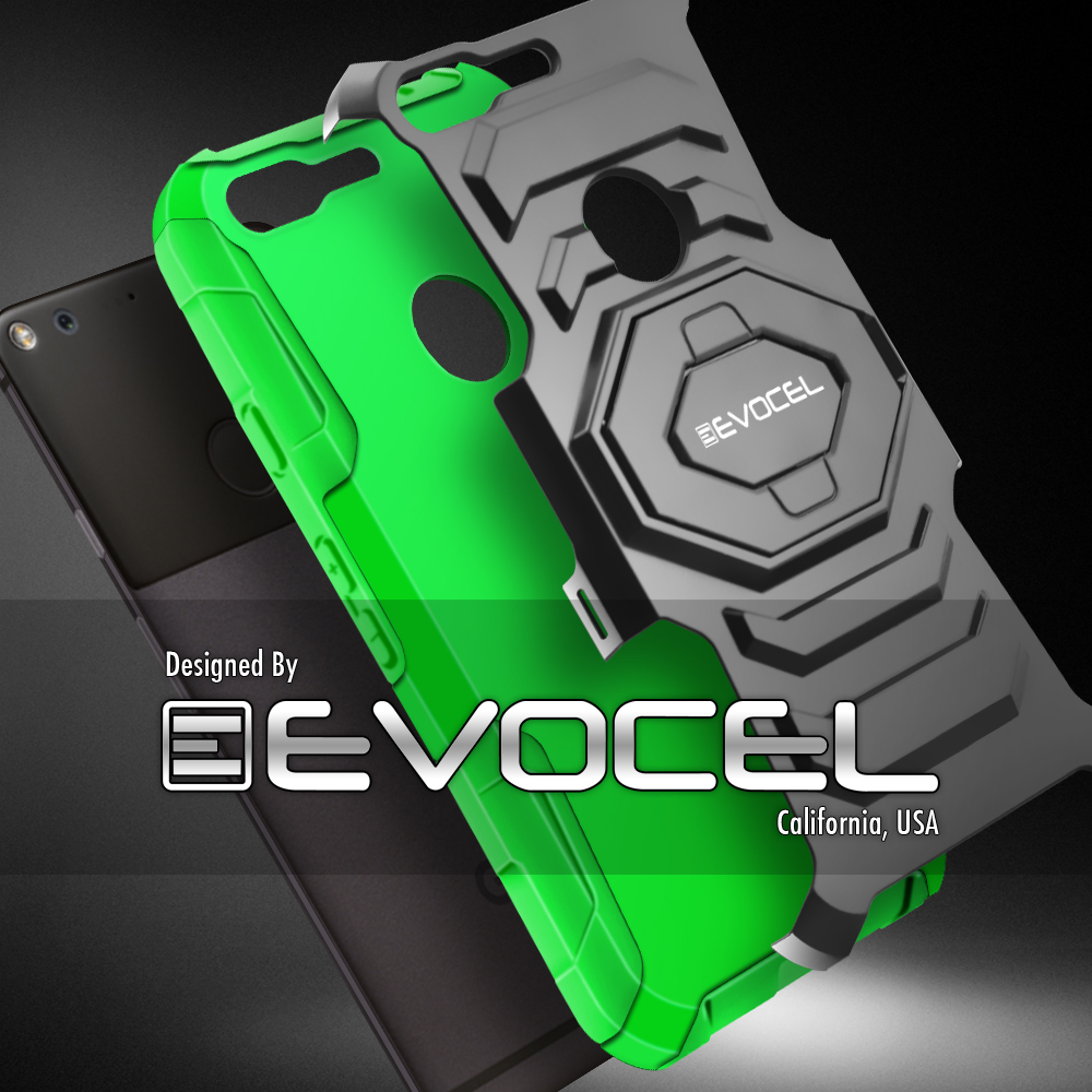 Google Pixel Case, Evocel Dual Layer Case w/ Belt Clip & Kickstand | eBay