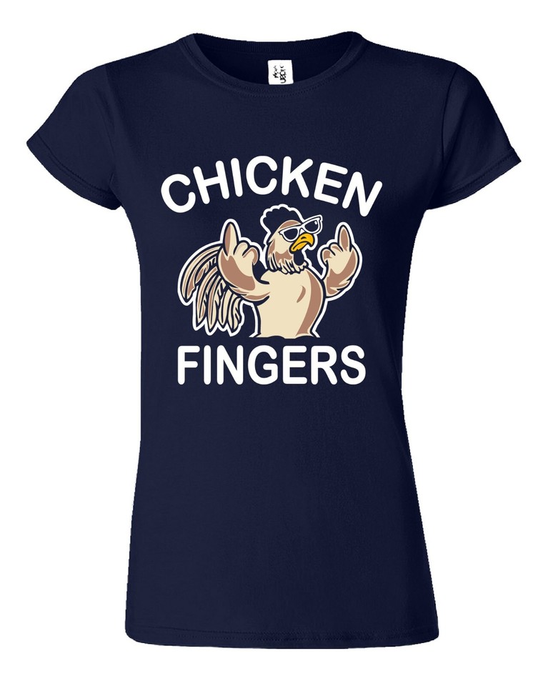 Chicken Middle Finger Funny Graphic Women T Shirt Sarcastic USA New ...