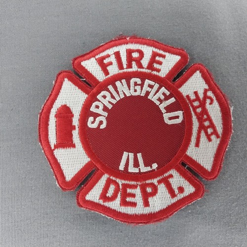 Springfield IL Illinois Red White 3.5" Fire Dept. Patch | eBay