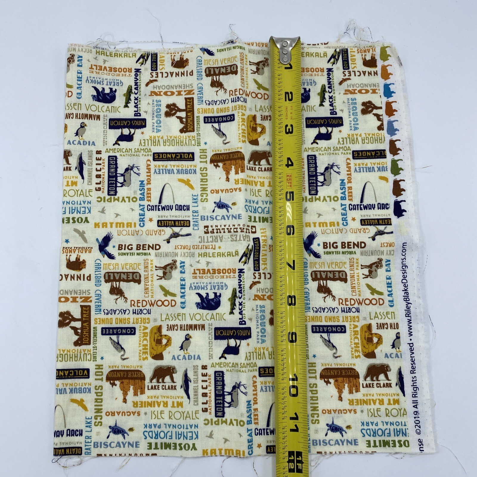 Riley Blake National Parks Fabric 11" x WOF Buffalo Denali Bryce Canyon ...