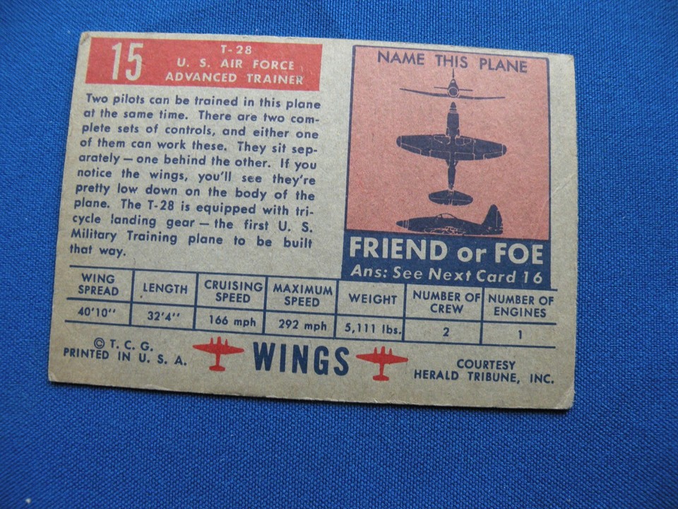 1952 Herald Tribune Wings Plane PB4-Y Privateer Navy Patrol Bomber #14 ...