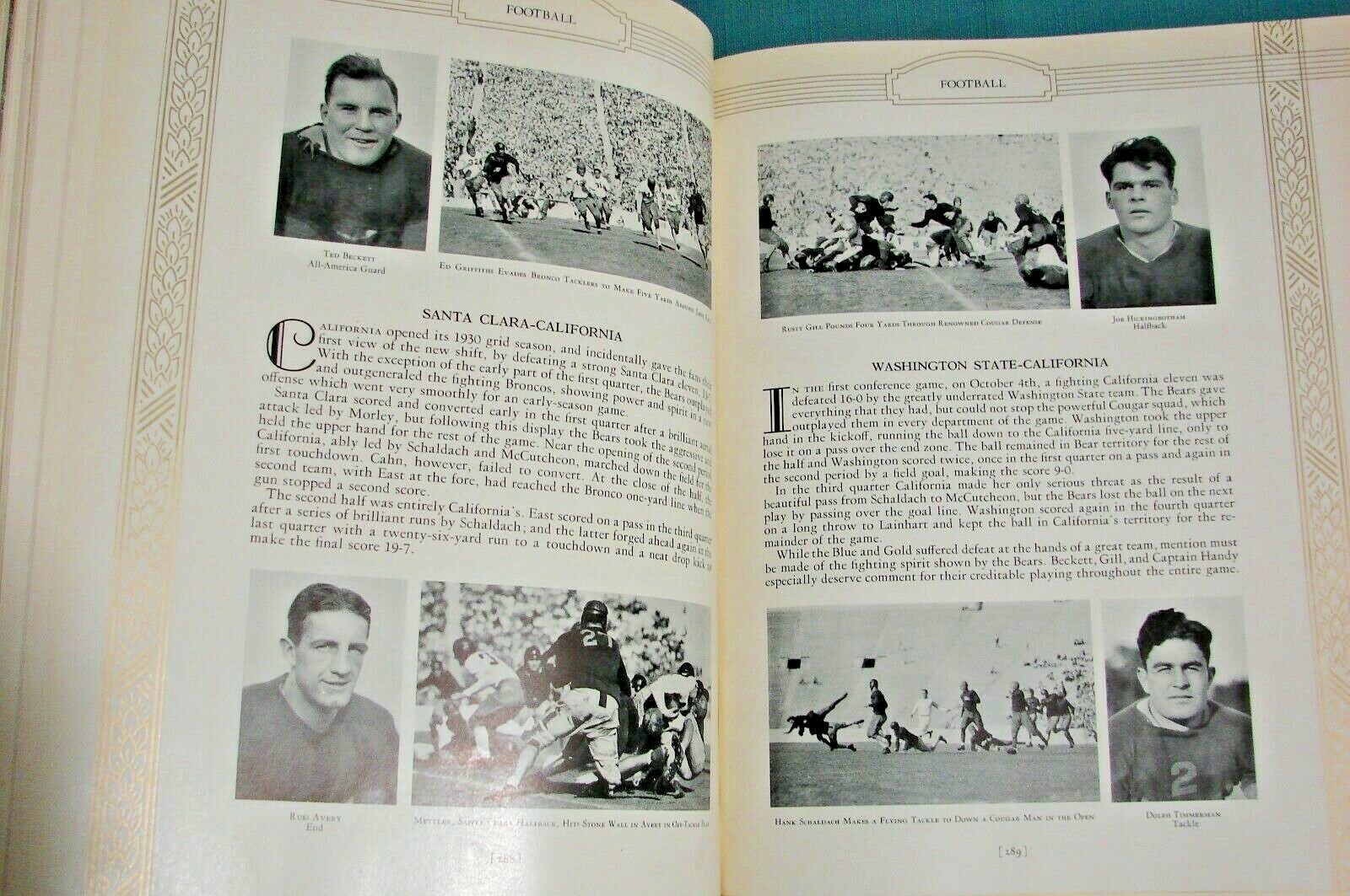 1931 UNIVERSITY OF CALIFORNIA BERKELEY YEARBOOK Blue and Gold | eBay