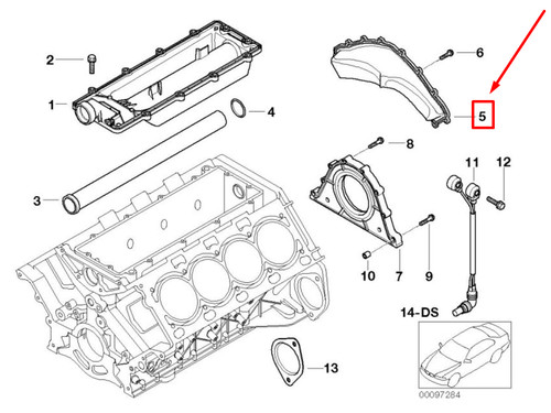 Genuine BMW Engine Housing End Cover Rear N62 Petrol Engine 11147504376 ...