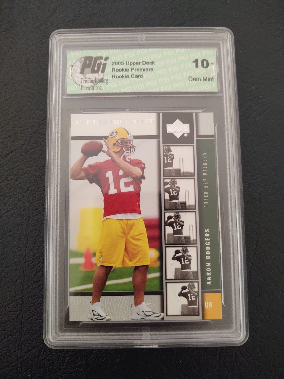 2005 Upper Deck Rookie Premiere Aaron Rodgers Rookie Card RC PGI gem ...