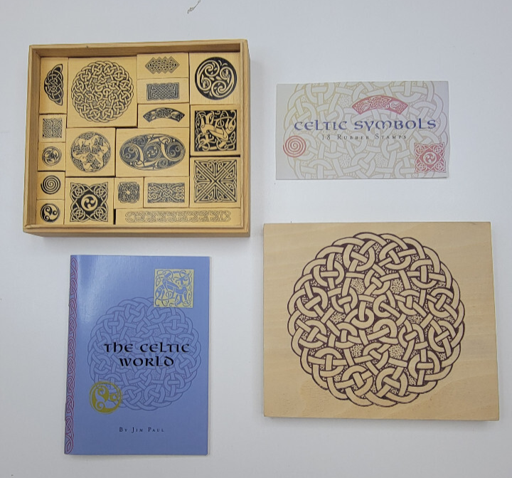 18 Celtic World Symbols Rubber Stamps Set Jim Paul 24 Pg Booklet Wood ...