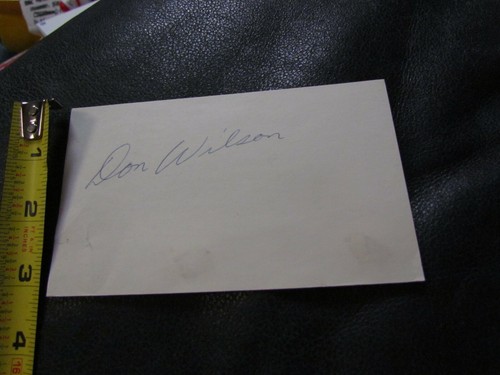 Don Wilson Autographed Postcard JSA Auction Certified | eBay