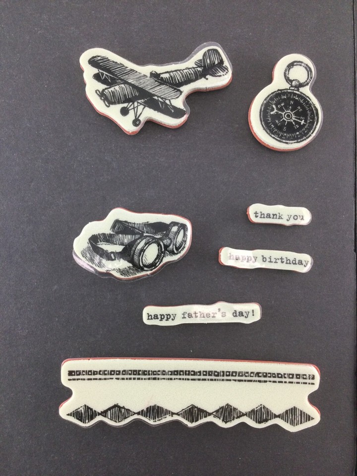 Stampin Up PLANE & SIMPLE Stamp Set Airplane Compass Happy Birthday ...