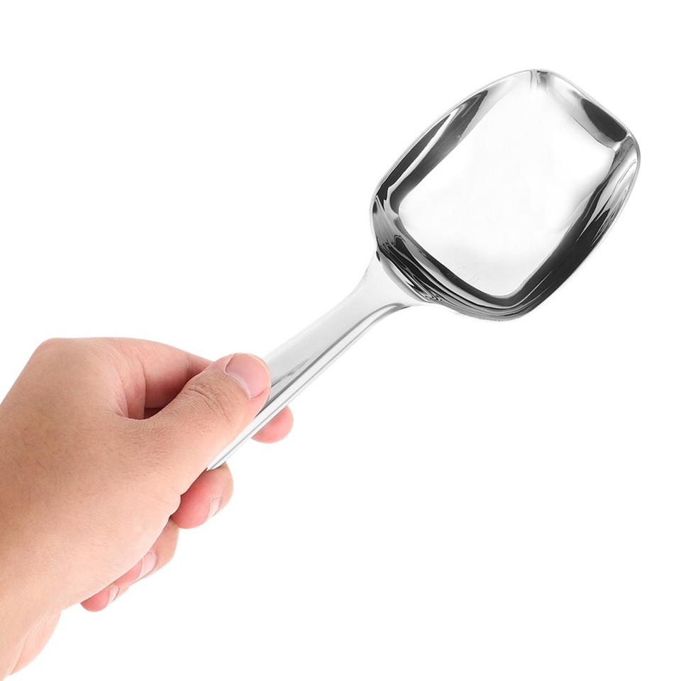 Stainless Steel Ice Shovel Deep Serving Spoon Catering Soup Spoons ...