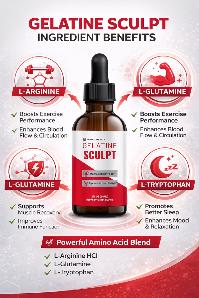 Gelatine Sculpt Drops Advanced Health & Weight Loss Supplement (2 ...