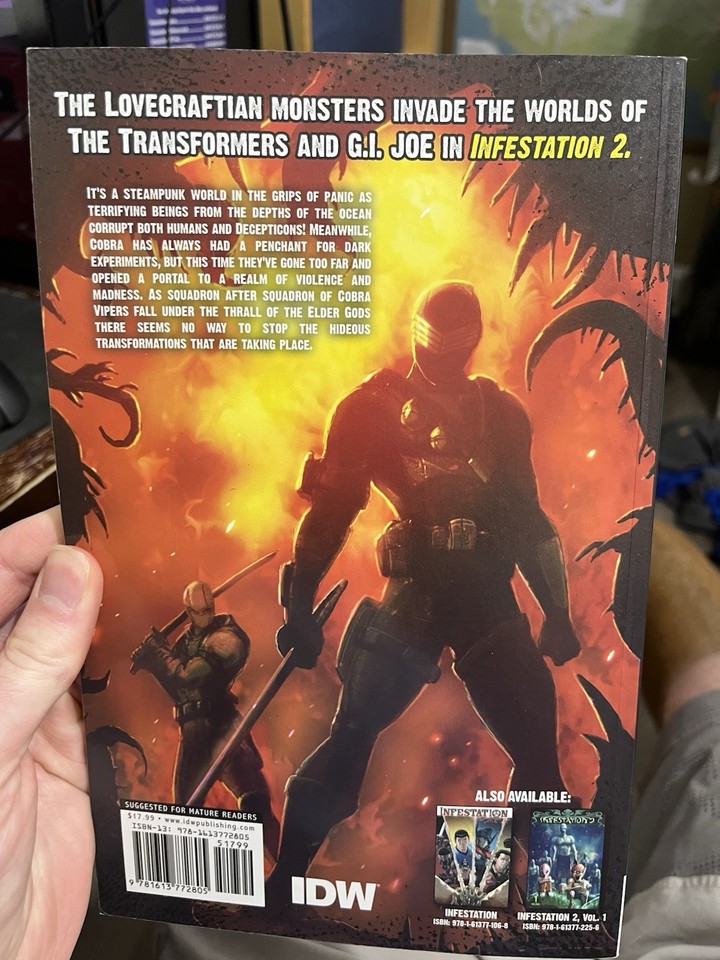 Transformers Gi JOE INFESTATION 2 Vol 2 IDW COMICS 2012 TPB TP GN SC ...