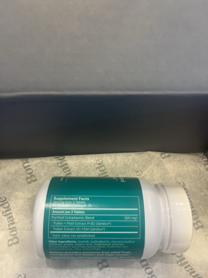 RELIZEN Bonafide Relief Menopause Hot Flashes Night Sweats 3 Month 180 ...