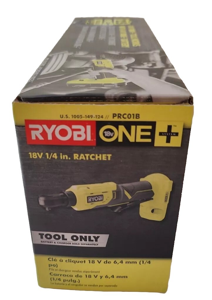 Ryobi ONE+ 18V Cordless Lithium-Ion 1/4in 4-Position Ratchet Brushed ...