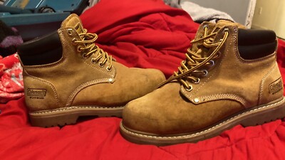 Coleman Tradesman Workwear Men's Steel Toe Work Boots Leather Size 7.5 ...