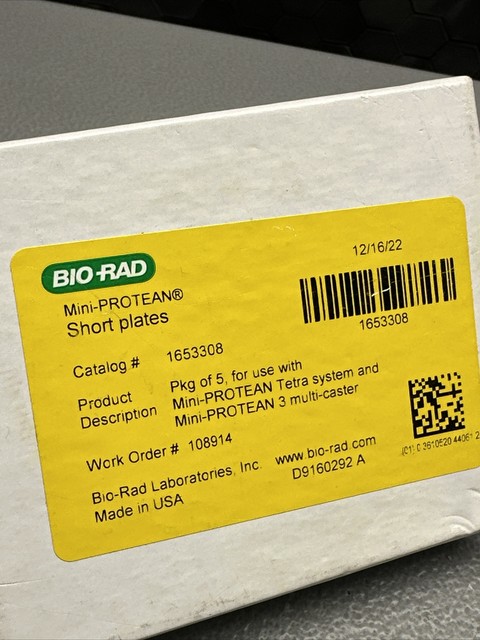 Bio-Rad 1653308 Mini Protean 3 System Short Glass Plates 5/pk for sale ...