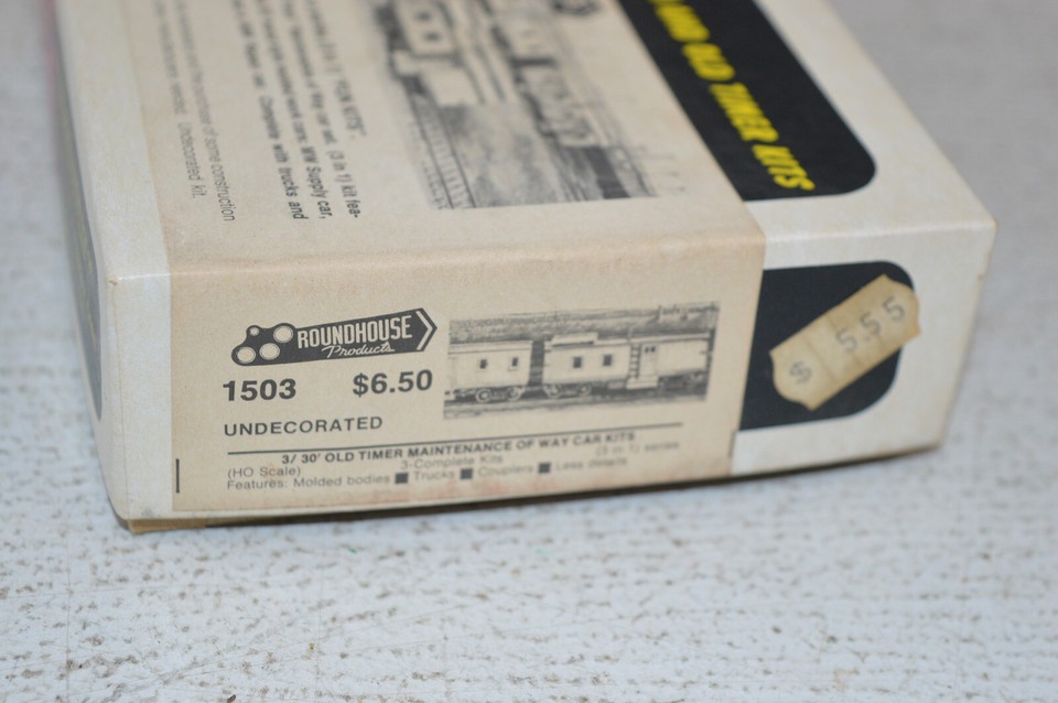Roundhouse 1503 Old Timer HO Fun Kit Part 4 3/30' Maintenance of Way ...