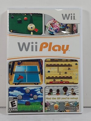 Wii Play Nintendo Wii 2007 Game Billiards, Fishing, Shooting Range ...