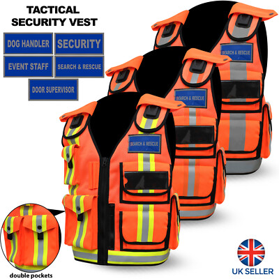 Hi Viz Tactical Security Dog Handler Vest Enforcement CCTV Tac Jacket ...