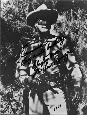 RARE STILL THE LONE RANGER CLAYTON MOORE SIGNED LARGE MASK | eBay