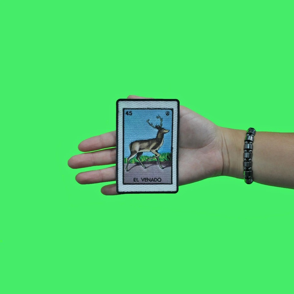 El Venado 45 Patch Deer Mexican Loteria Card Sublimated Embroidery Iron ...
