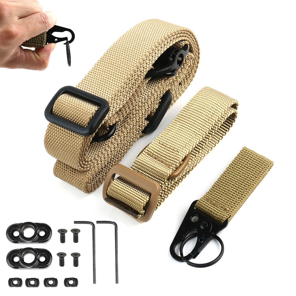Quick Detach Tactical QD 1 2 Point Multi Mission Rifle Sling D Ring ...