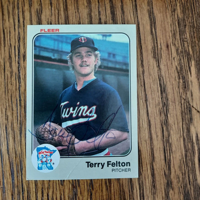 1983 Fleer #612 Terry Felton Minnesota Twins AUTOGRAPH - NICE! | eBay