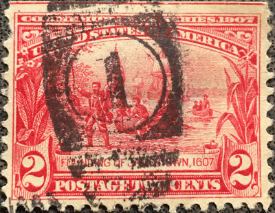 Scott #329 US 1907 2 Cent Founding of Jamestown Postage Stamp | eBay