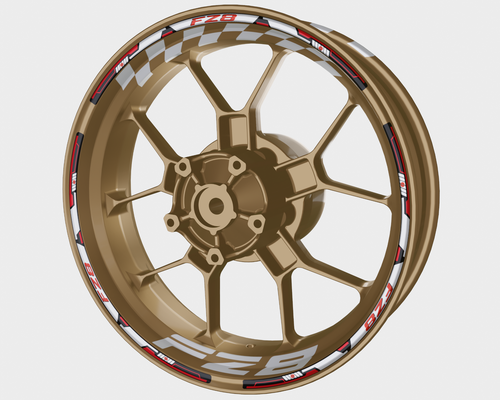 FZ8 Wheel Decals Set Rim Stickers YZF FZ6 FZR FZS FAZER FZ 600 R 1000 ...