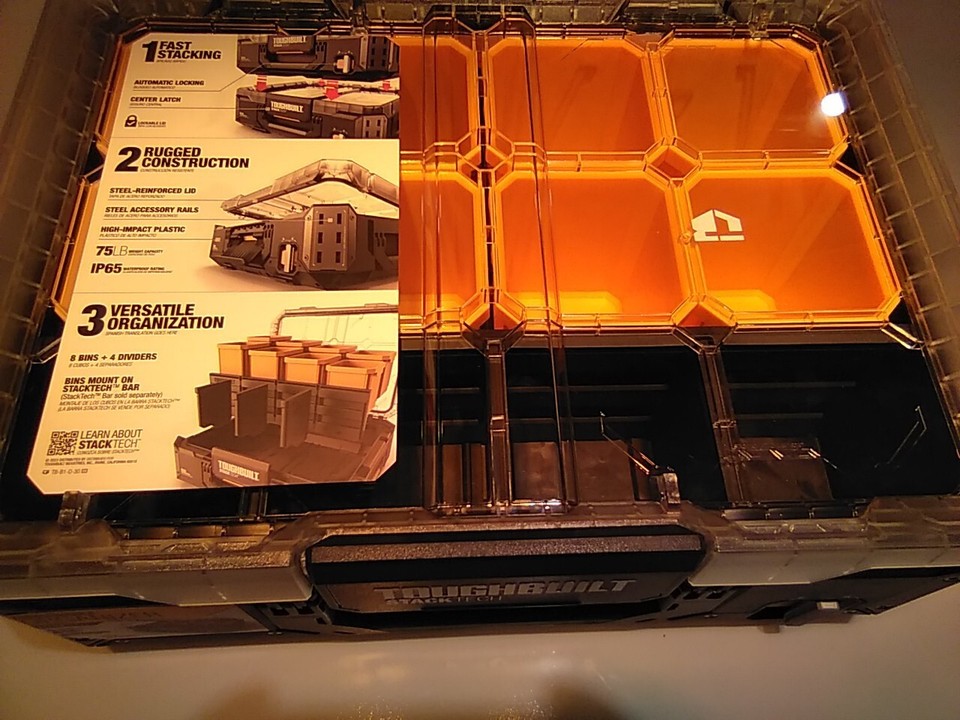 TOUGHBUILT StackTech Deep Large Organizer Tool Case box Packout flex ...