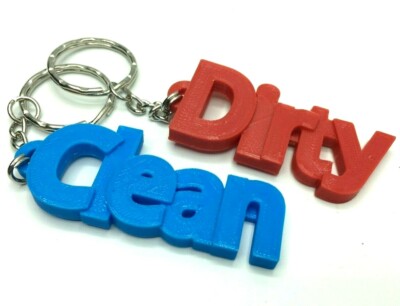 Clean and Dirty Label Tags for Laundry, Washing Bags - reusable ...