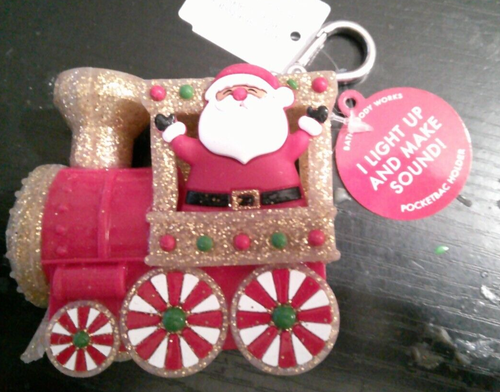 NEW Bath & Body Works PocketBac Sanitizer Holder Sleeve Christmas Santa ...