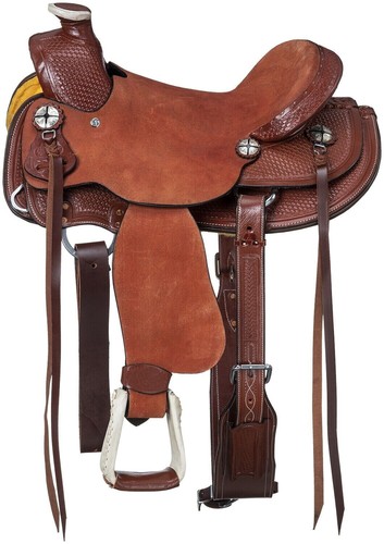 Western Roping Saddle Wade Roper Leather Horse Ranch Saddle 14" to 18 ...