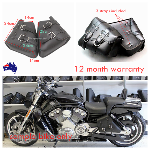 2x Motorcycle Harley PU Leather Sportster dyna IRON XL883 1200 Solo ...